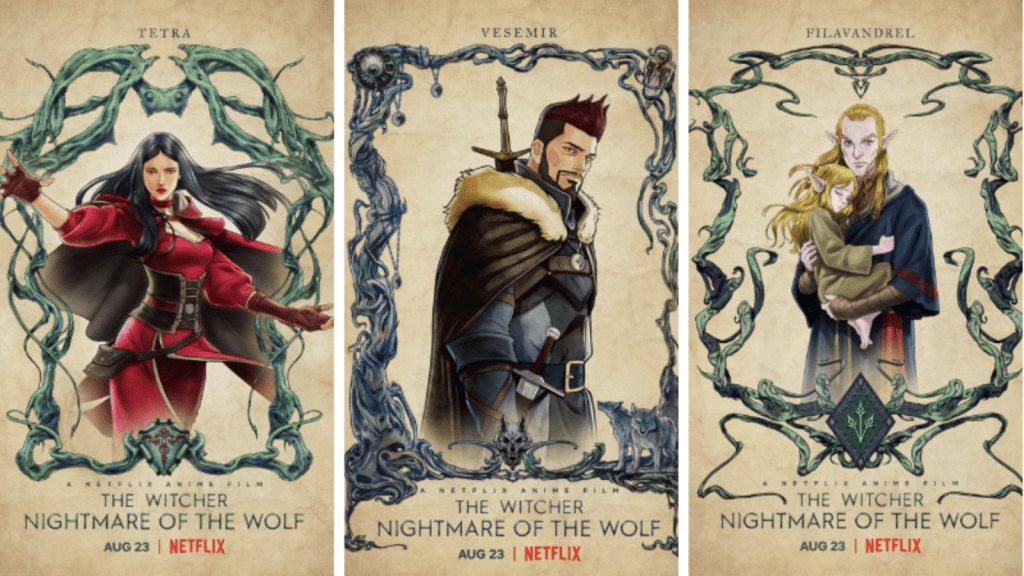Netflix Reveals Character Posters the Anime Movie “The Witcher ...